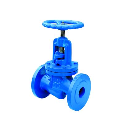 China DIN3202 F1 cast iron rising stem globe valve DN50 PN16 for sale