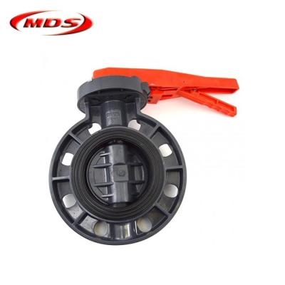 China 2 inch pvc plastic spring loaded butterfly ball valve for sale