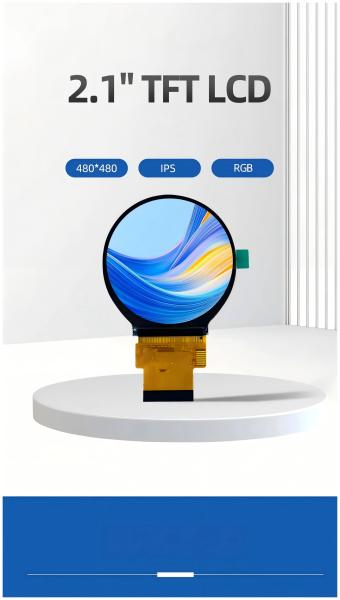 Quality 2.1-inch TFT LCD IPS round screen 480*480 resolution, driven by ST7701S for sale