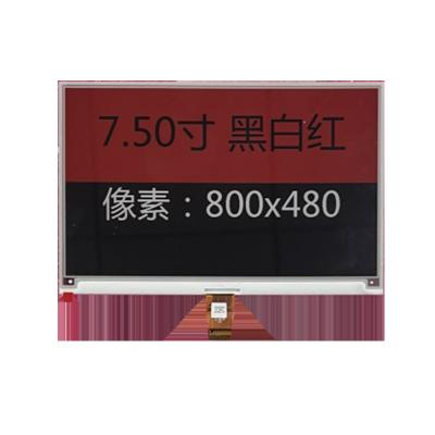 China 7.5-inch 800*480 JD79686 3-wire SPI interface ultra-low power black-white-red three-color e-paper display for sale