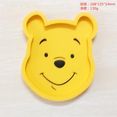 China Japanese Rilakkuma Low price with High quality Soft PVC Coaster With Holder for sale