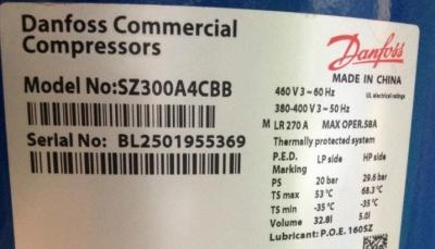 Cina Compressore del condizionamento d'aria R22 dell'esecutore del compressore SY300A4ACBB SY300A4ACBC di refrigerazione del rotolo dell'esecutore di Danfoss in vendita