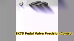 Black Excavator Foot Pedal SK75 Foot Operated Hydraulic Control Valve