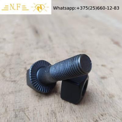 China Countersunk Head Square Neck Excavator Plow Bolt and Nut Black Galvanized for sale