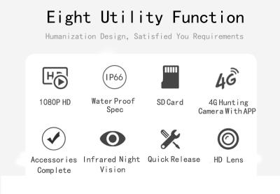 Cina Macchina fotografica alimentata solare impermeabile 4g della traccia 1080p di 16MP Mobile Trail Camera IP66 in vendita