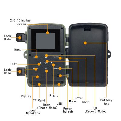 Cina Micro macchina fotografica impermeabile della macchina fotografica IP54 16MP High Definition Trail della traccia di deviazione standard HD in vendita