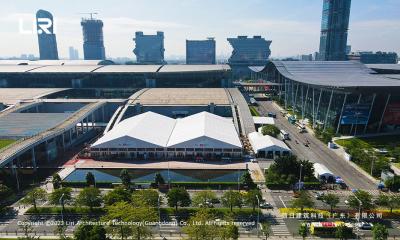 China Liri High Quality Aluminum Canton Fair Tent Flame Retardant To DIN4102 B2 From China for sale