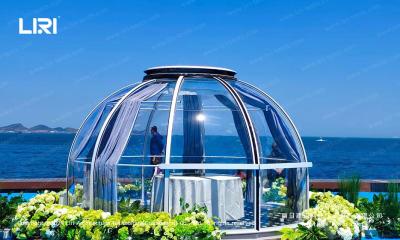 China Luxury Glamping Hotel Bubble Igloo Transparent Crystal Dome Tent with Bathroom for sale