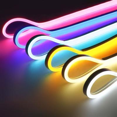 China Custom Shape Mixed Color LED Strip Flexible 12V 24V High Transmittance Silicone Lighting Rope Tube for sale