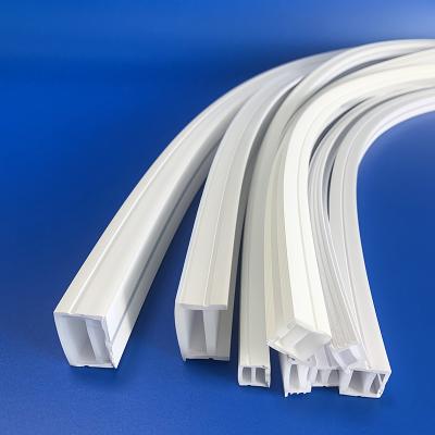 China Custom Shape Mixed Color LED Strip Flexible 12V 24V High Transmittance Silicone Lighting Rope Tube for sale
