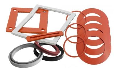 China Soft Flexible High Temp Silicone Gasket , Food Grade Silicone Rubber Gasket for sale