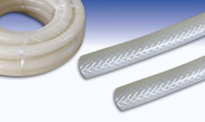 Cina Resistenza di invecchiamento della tubatura del silicone intrecciata poliestere per i materiali dell'attrezzatura dell'alimento in vendita