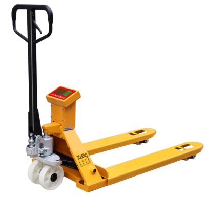 Cina Transpallet idraulico manuale da magazzino da 3000 kg con bilancia in vendita