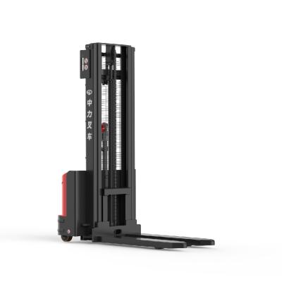 China Vertical Lifting Fork Over Walkie Stacker Enforcer 24V80AH 1.5ton for sale