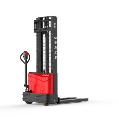 Cina Stacker transpallet a timone con guida a cavallo e batteria al piombo da 80AH per impilaggio pallet in vendita