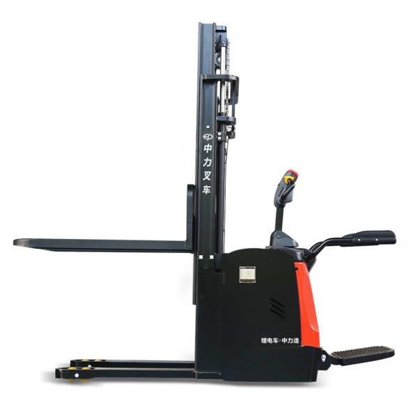 Quality 280AH Battery Powered Straddle Stacker Lift For Pallet Handling Distribution for sale