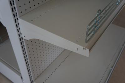 China Double Sided Supermarket Display Racks System , Metal Store Shelving for sale