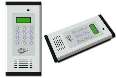 China 2 wire stainless steel button building audio intercom system outdoor station with handset unlock by RFID card for sale