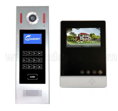 China 4.3 inch Handsfree color apartment home building wires video door phone video intercom system remote control for sale