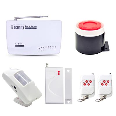 China Voice GSM home wireless SMS remote control preset arm anti-theft alarm system infrared detector security alarm system for sale