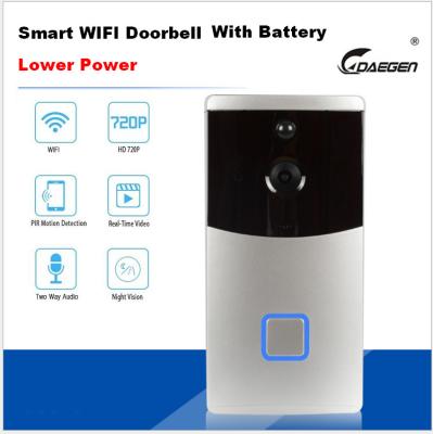 China Lower Power Smart WIFI video doorbell with battery for sale
