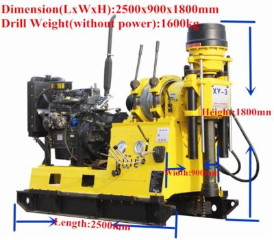 Cina le ruote profonde XYX-3 quattro di 600m hanno montato il carotaggio sotterraneo Rig With Mud Pump in vendita