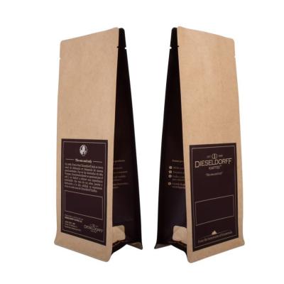 China Craft Paper Coffee Bean Storage Bags , Wholesale 500g Coffee Bag for sale
