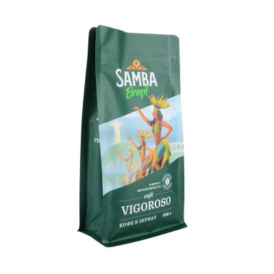 China Wholesale Custom Printed Flat Bottom Ziplock Aluminum Foil Coffee Packaging Bag With One Way Valve for sale