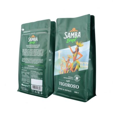 China Foil Organic Zip Lock Food Bags Customized Printed Coffee Bags With Valve And Zipper for sale