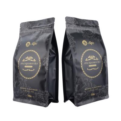 China Strong Sealing Laminated Plastic Bags Aluminum Foiled Doypack Flat Bottom For Coffee for sale