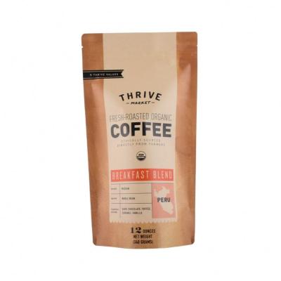 China Kraft Paper Stand Up Coffee Bag , High Quality Recyclable Coffee Bags for sale