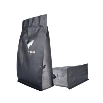 China Cheap Recyclable Laminated Paper Bags , Stand Up Flat Bottom Coffee Bag for sale