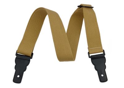China Zhiyu Guitar strap 2“ Khaki electric guitar accessories bass shoulder strap Pit pattern cotton wood guitar strap polyes for sale