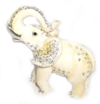 China Elephant Metal Crystal Rhinestone Jewelry Box Trinket Boxes for sale