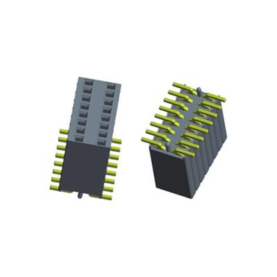 China Flash duplo personalizado do ouro do conector do encabeçamento de SMT da fileira de 2.54mm para a placa do PWB à venda
