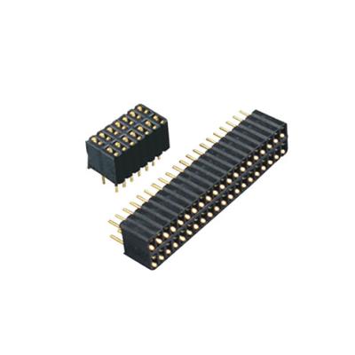 Cina Diritto per flash 2.54mm dell'oro di fila del connettore femminile dell'intestazione del PWB il doppio in vendita