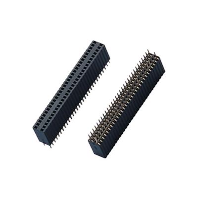 Cina Diritto per flash 2.54mm dell'oro di fila del connettore femminile dell'intestazione del PWB il doppio in vendita