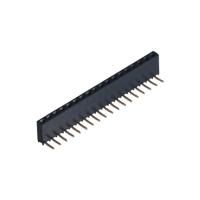 China Double Row Right Angle Female Header Connector 2.54mm Pitch Gold Flash PCB for sale