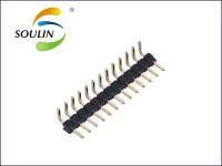 China Polyester 1.27mm Pin Header Connector Right Angle 1.0A for PCB Board for sale