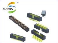 China PA6T PCB DIP Box Header Connector 6-80 Pin 1.0A Rectangular Insulation Resistance for sale