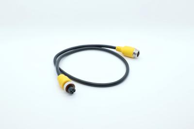 Chine M12-4p male TO M12-4P female aviation head connection cable black pcb molded wire harness custom cable à vendre