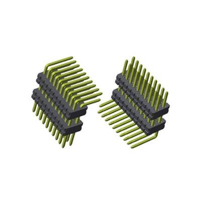Cina fila doppia di 1.27mm placcatura di Pin Header Right Angle Gold da 90 gradi in vendita