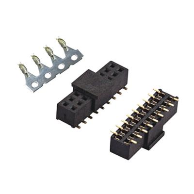 Cina impermeabile di plastica doppio di SMT H4.0 di fila dell'intestazione femminile del passo di 2.0mm con il cappuccio senza colonna in vendita