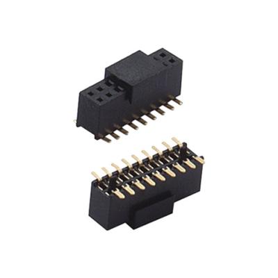 Cina la fabbrica di Shenzhen del passo di 1.27mm ha personalizzato la fila doppia SMT H2.0 dell'intestazione femminile nera impermeabile in vendita