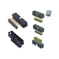 China PA6T PCB DIP Box Header Connector 6-80 Pin 1.0A Rectangular Insulation Resistance for sale