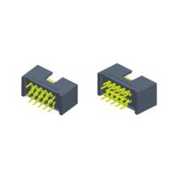 China PA6T PCB DIP Box Header Connector 6-80 Pin 1.0A Rectangular Insulation Resistance for sale
