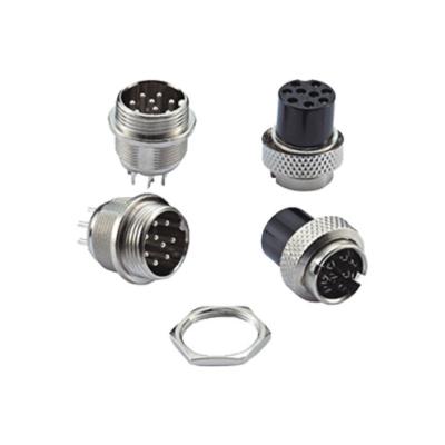China De Luchtvaartstop 3 Pin Connector Black Waterproof Zinc-Legering Shell van T373J M12 Te koop
