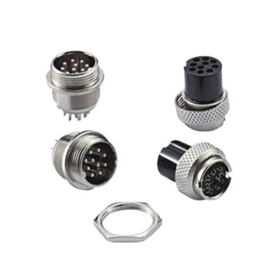 China De Luchtvaartstop 3 Pin Connector Black Waterproof Zinc-Legering Shell van T373J M12 Te koop