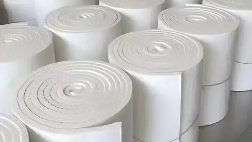 Close-up view of Glass Fiber Needle Felt showing fiber structure