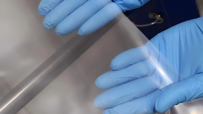 Polyethylene bagging film used in industrial packaging application